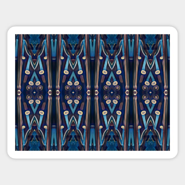 Black and neon blue pattern - Colorful - Sticker | TeePublic